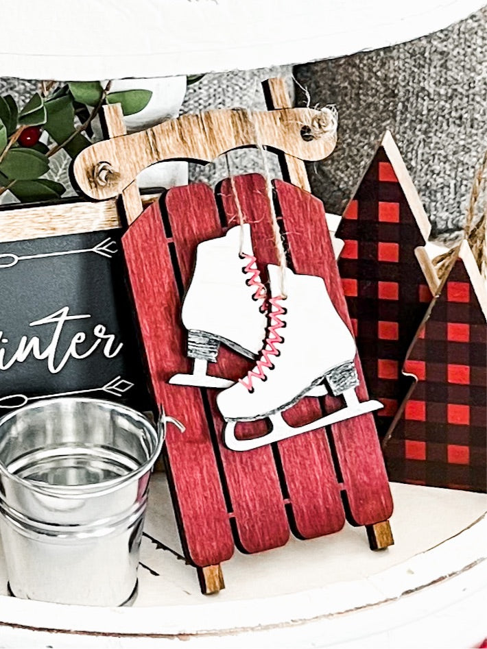 Mini Sleigh W/Skates – Reverie Rose Designs
