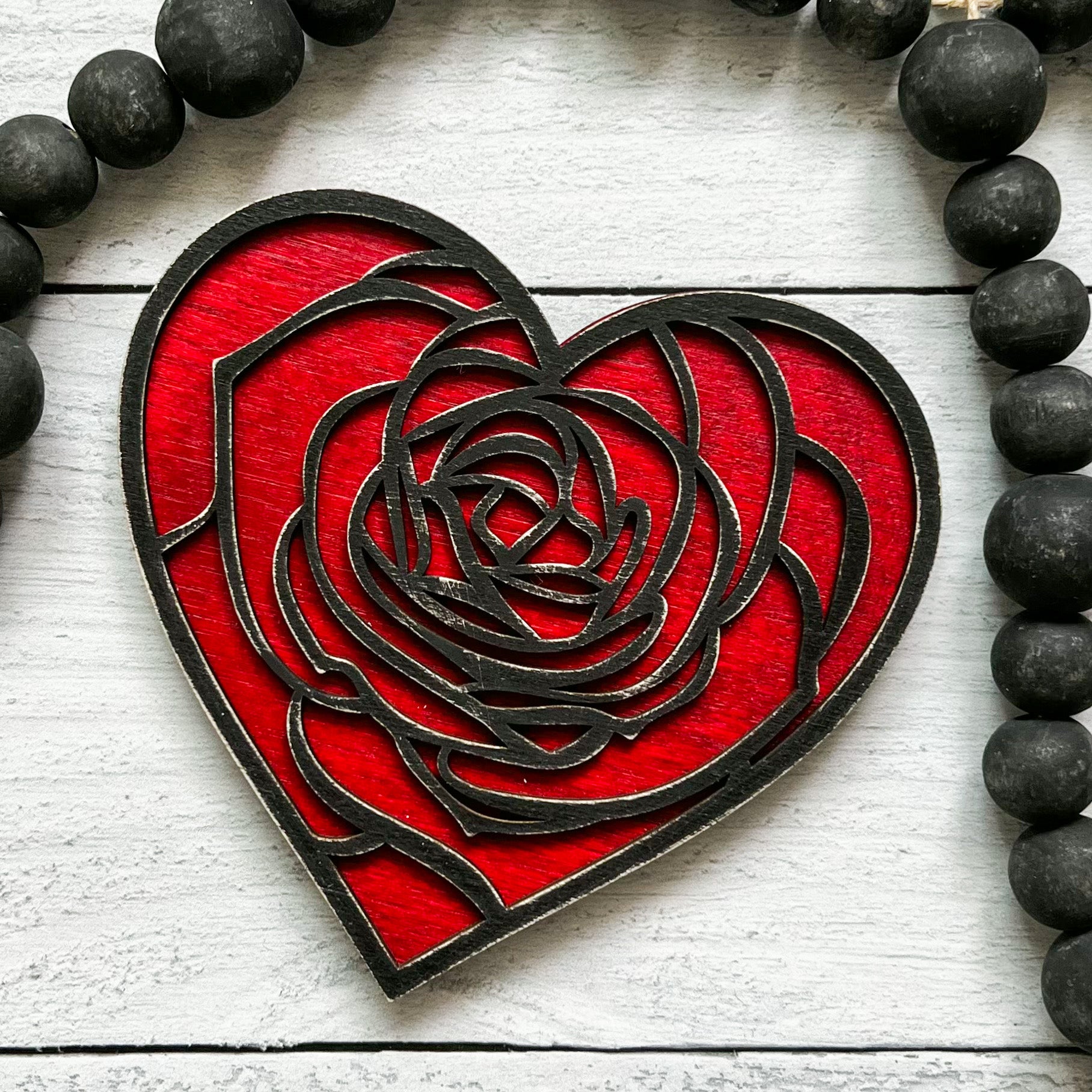 Wood Rose Heart – Reverie Rose Designs